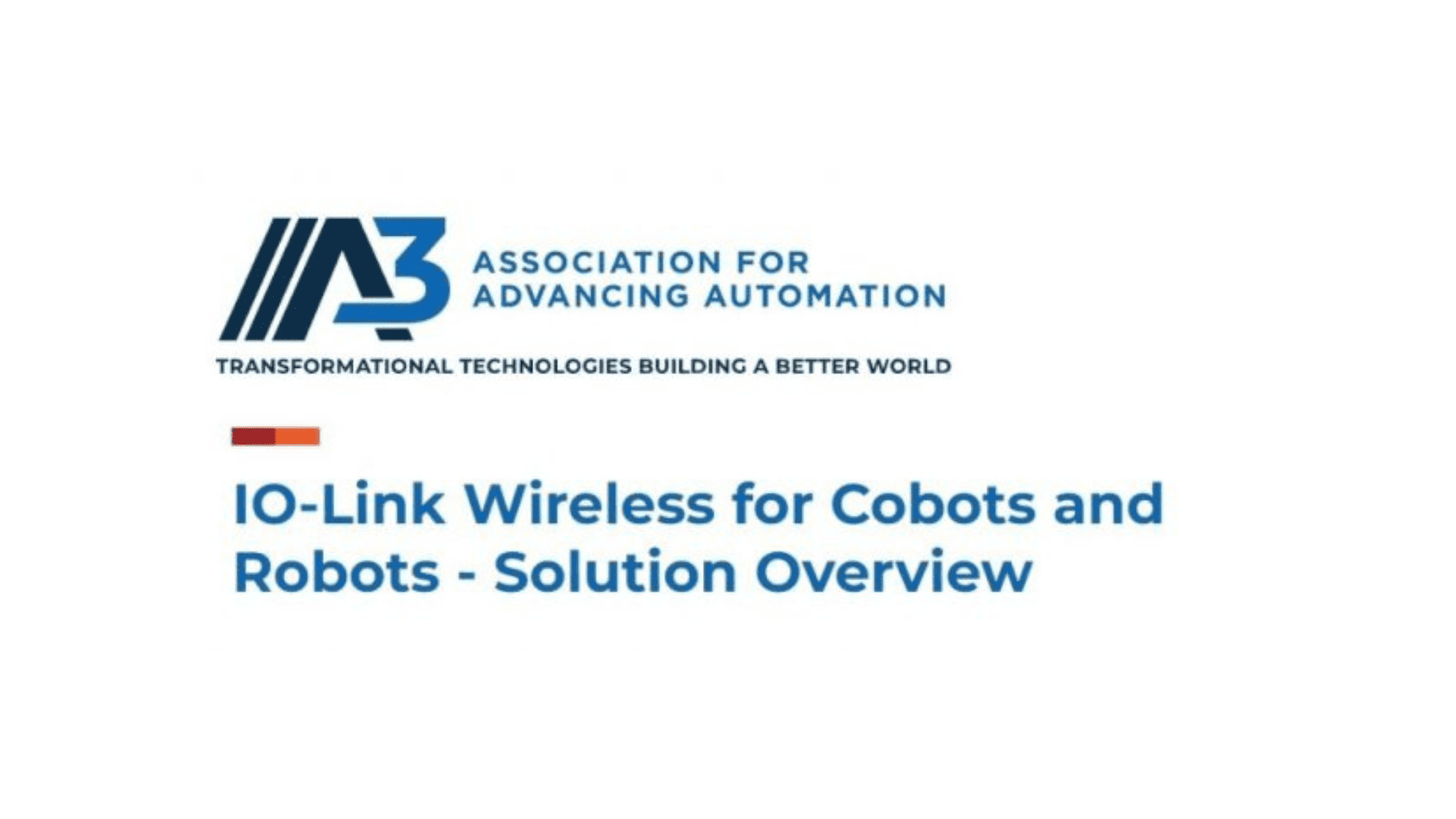 IO-Link Wireless for Cobots and Robots - CoreTigo